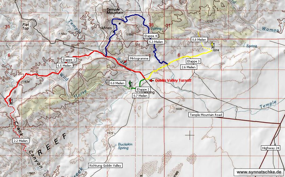 Secrets of the West :: San Rafael Reef - Tourmap - Topo Map - Karte - GPS